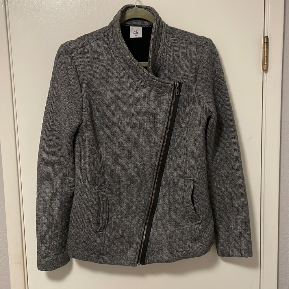 Cabi Quilted Asymmetrical Moto Jacket - Gem